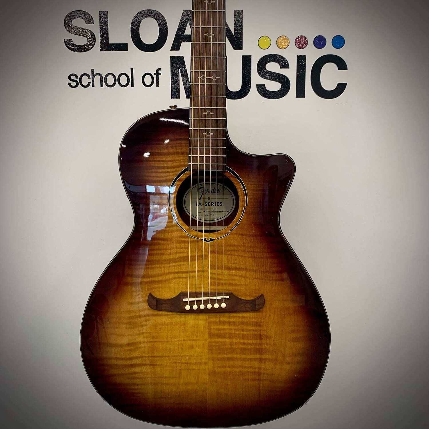 Fender FA-345CE Auditorium - Tea-Burst