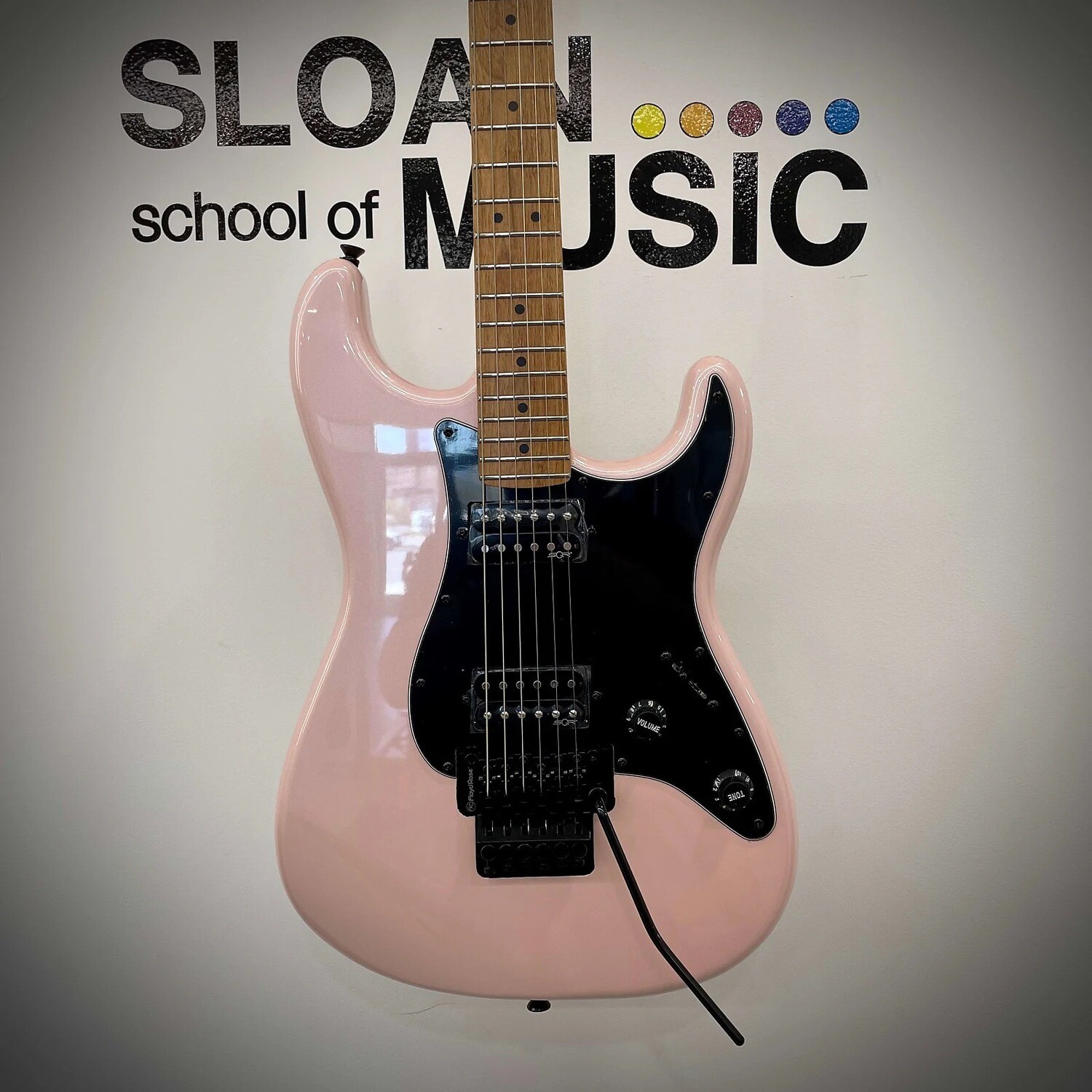 USED Squier Contemporary Stratocaster HH Floyd Rose - Shell Pink Pearl