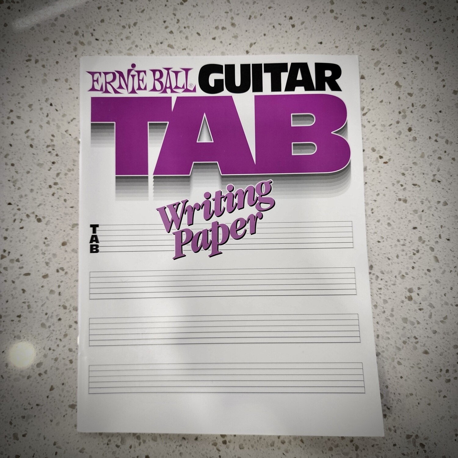 Ernie Ball Guitar Tab Writing Paper