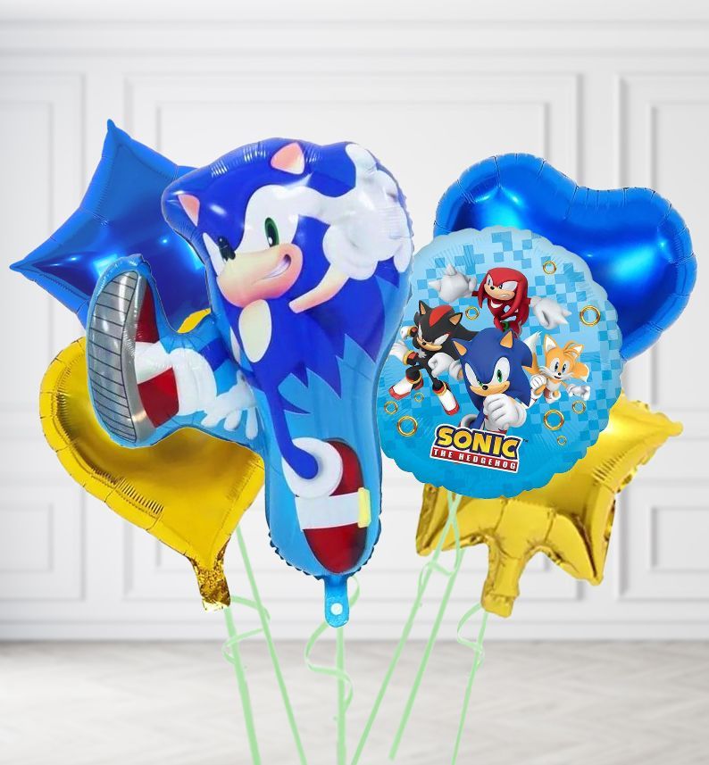 Sonic Balloons delivered in a box to your Sonic Party