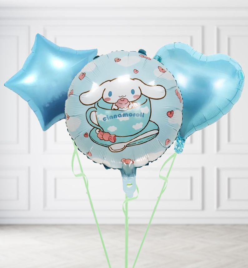 18 inch Cinnamoroll balloon featuring Sanrio Cinnamoroll