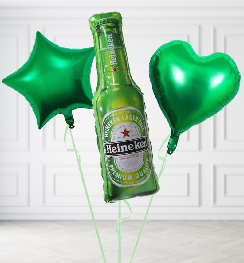 Heineken themed Helium Balloon Delivery Nationwide by Cloud 9 Balloons