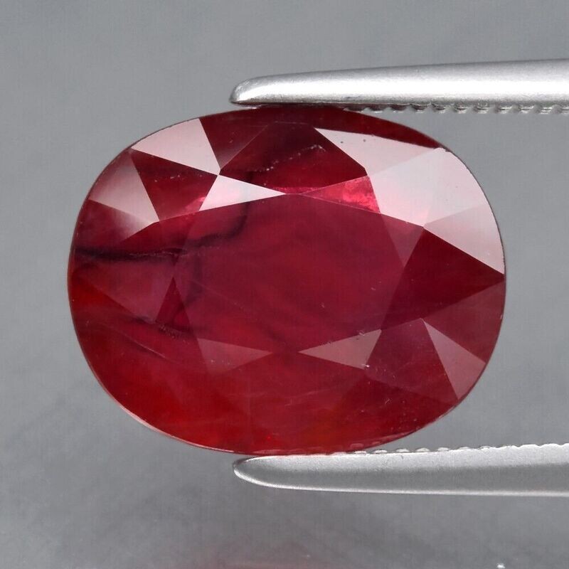 Earth Mined Ruby. .7cwt 6x4.8x2.7mm. July Birthday