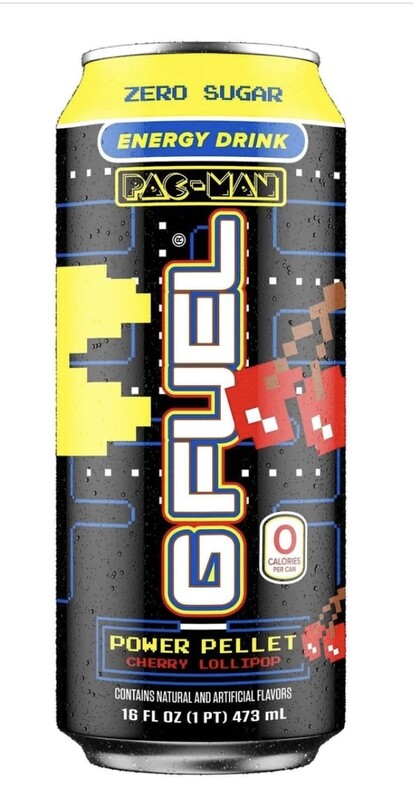 G FUEL Pac-Man Power Pellet Cherry Lollipop Can 473ml