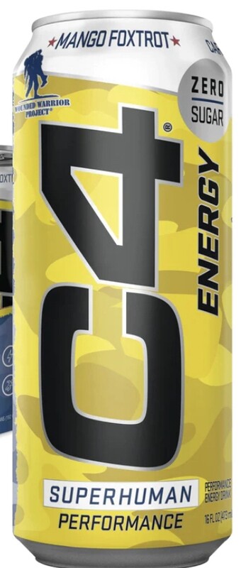 C4 - CARBONATED RTD 473ML Mango Foxtrot