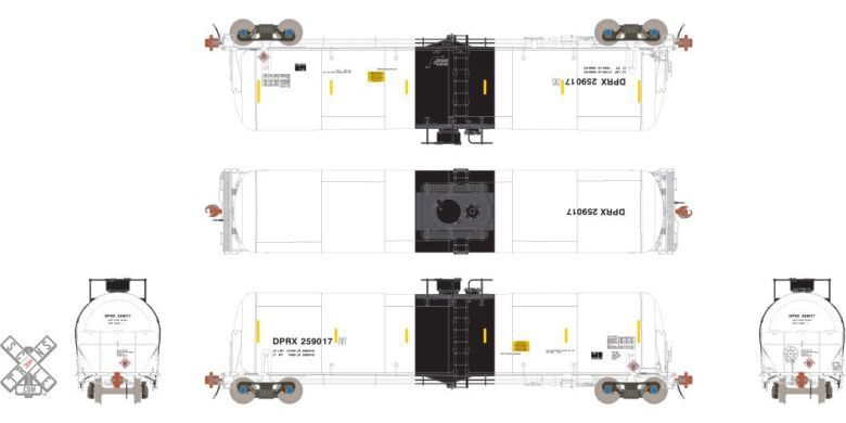 Rivet Counter HO Scale TrinityRail 31K Crude Oil Tank Car, DPRX