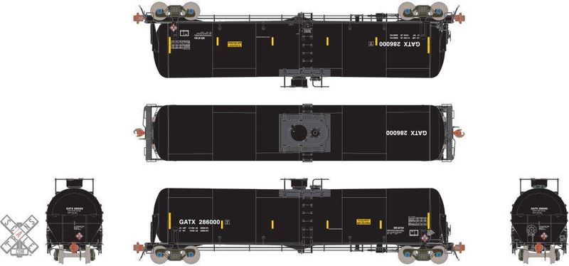Rivet Counter HO Scale TrinityRail 31K Crude Oil Tank Car, GATX with ...