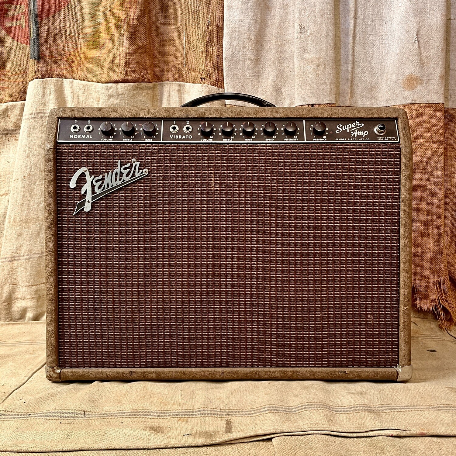Fender Super Amp 6G4-A Brownface 40-Watt 2x10" Guitar Combo 1963 - Brown