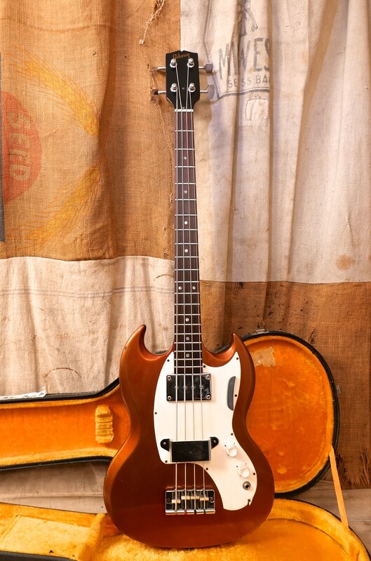 1968 Gibson Melody Maker Bass Sparkling Burgundy