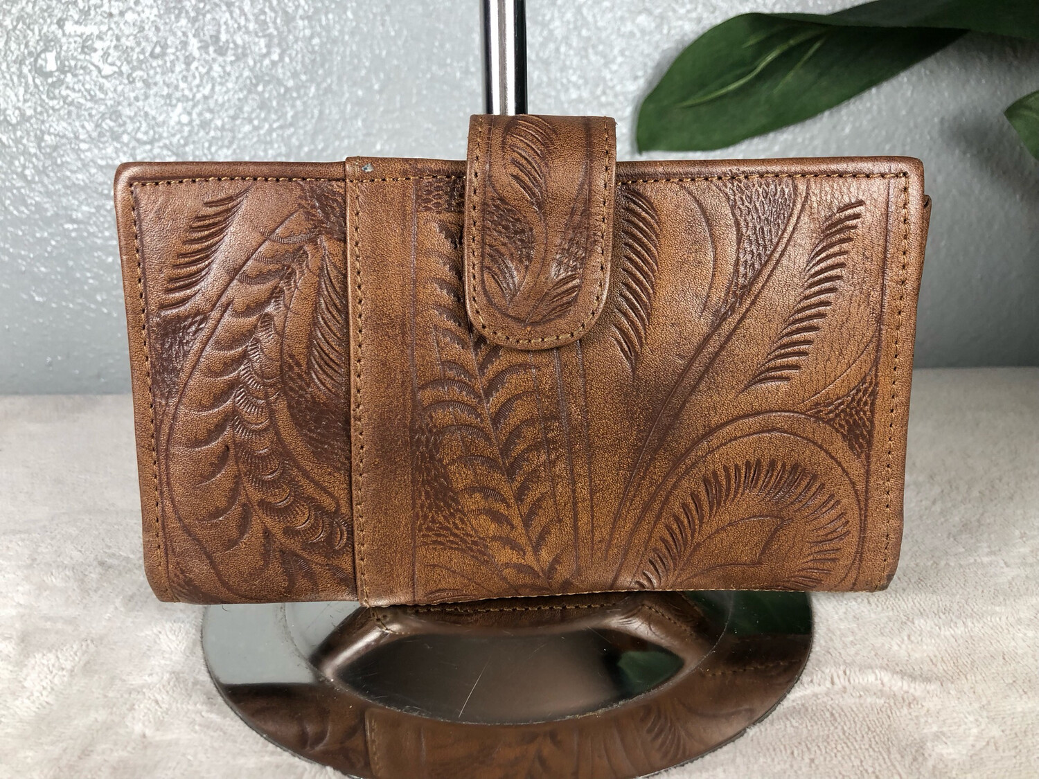 Leaders In Leather Brown Embossed Wallet