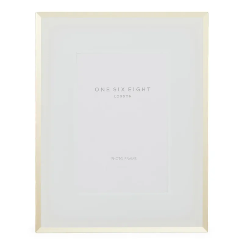 Glass Photo Frame - White / Gold