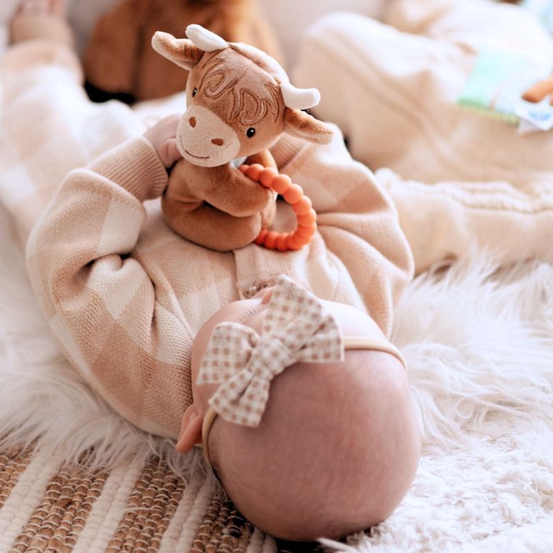 Hetty Highland Cow Teether Rattle