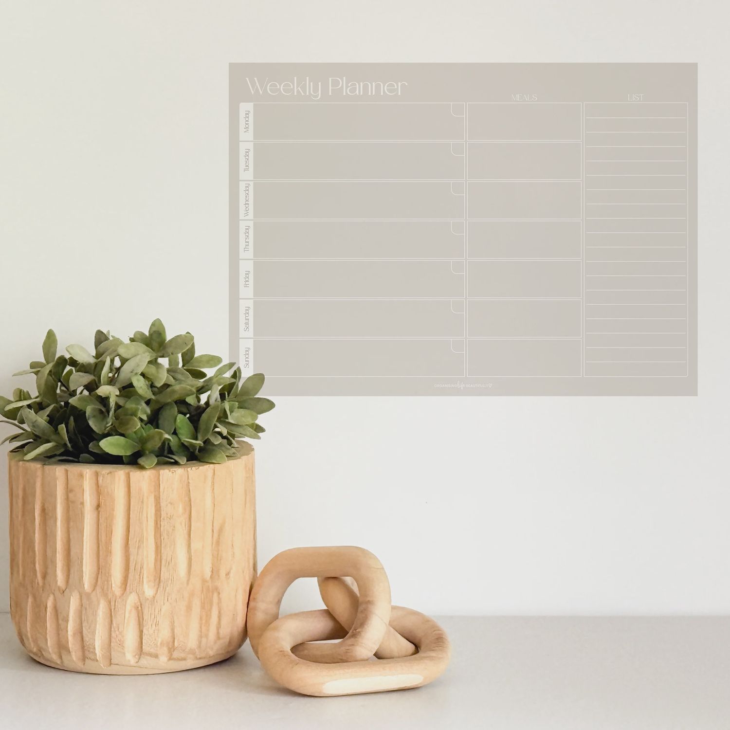Magnet | Weekly Planner - Stone A3