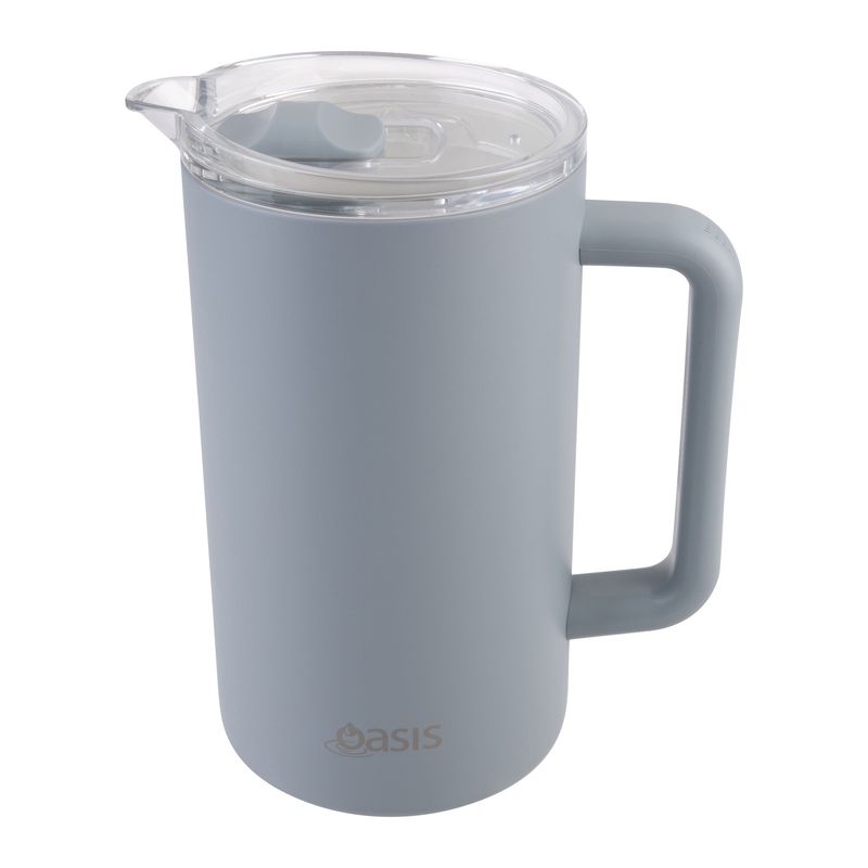 Ceramic Lined Triple Wall Insulated Water Pitcher - Hazy Blue