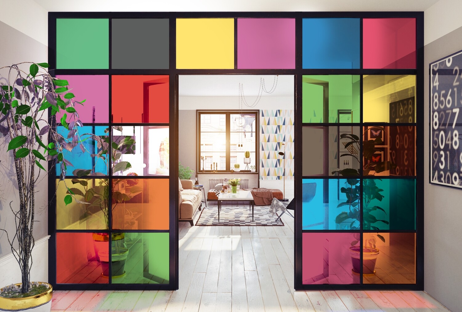 Coloured Glass Window Films Sold By The Metre