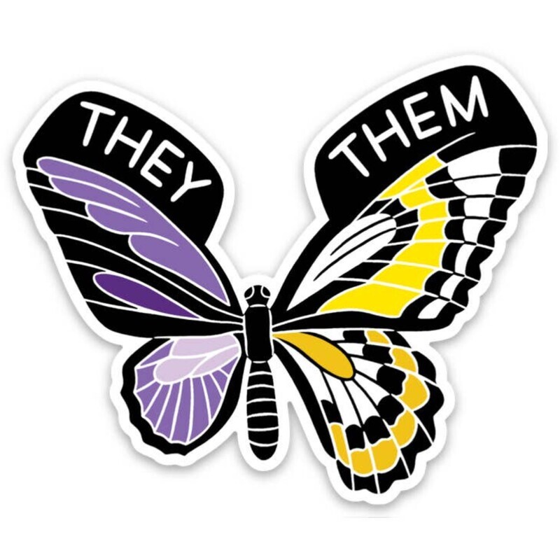 NON-BINARY BUTTERFLY STICKER