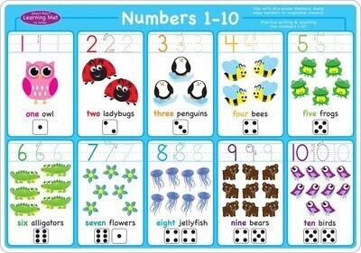NUMBERS 1-10 SMART POLY CHART