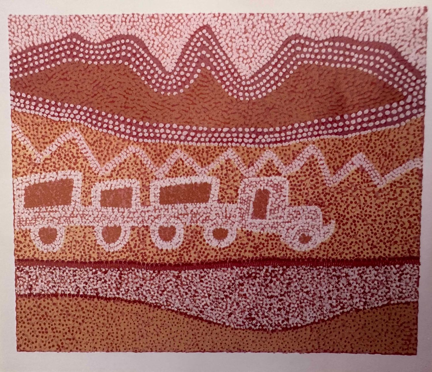 Jimmy Pike Original screenprint "Road train"