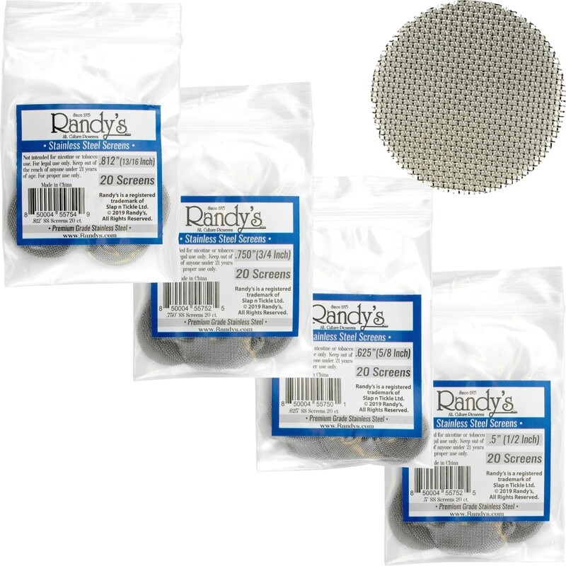 Randy's Stainless Steel Screens (.750"-3/4 Inch-20 Screens)