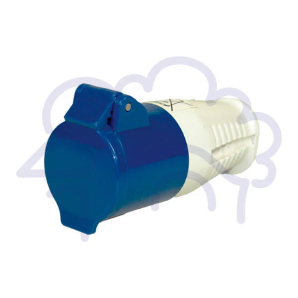 230V splash-proof 3 pin site socket