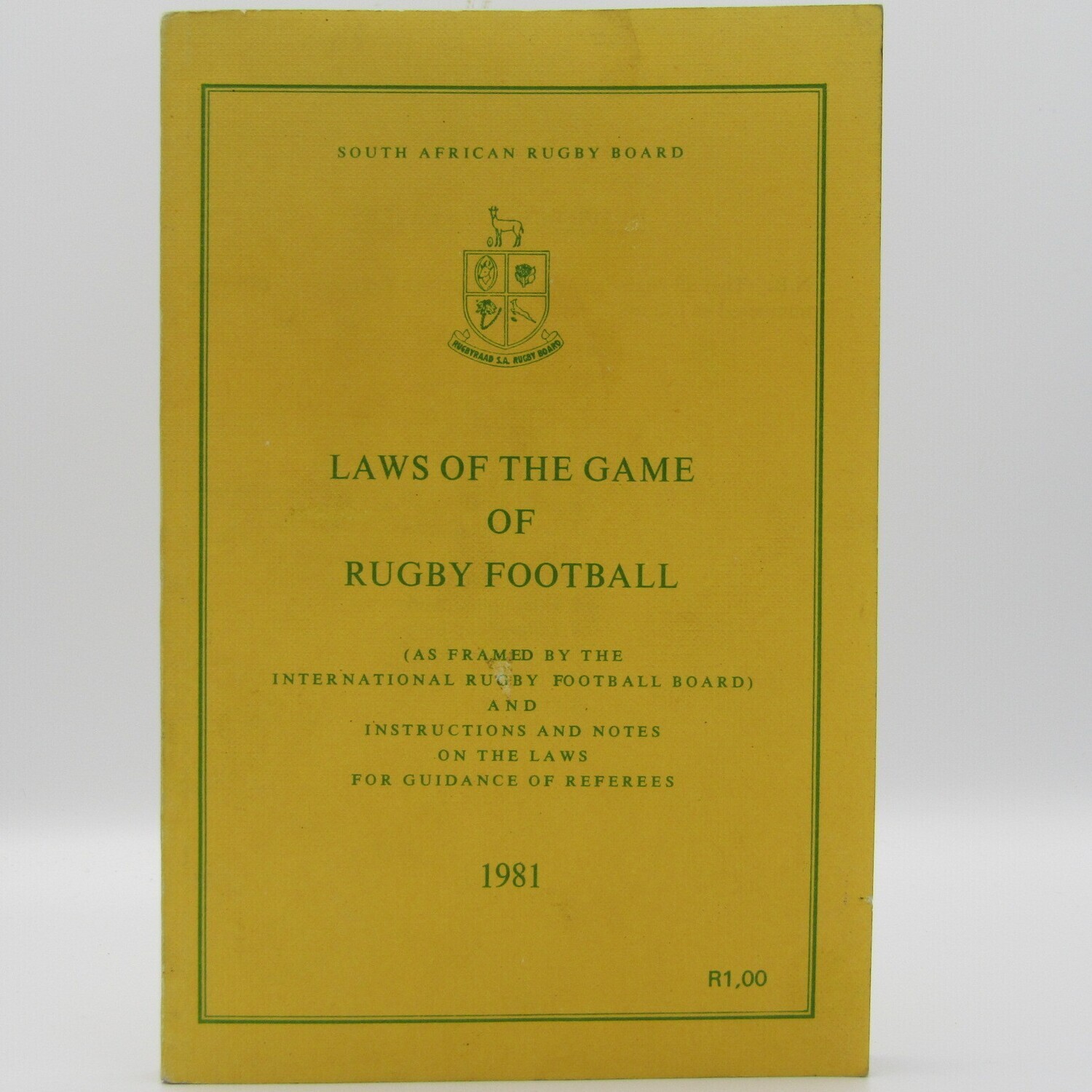 Laws of the Game of Rugby football - 1981 edition by South African ...