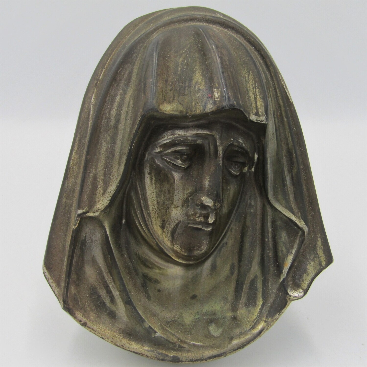WW2 Holy Mary relic bronze wall hanging - brought back from Portugal by ...