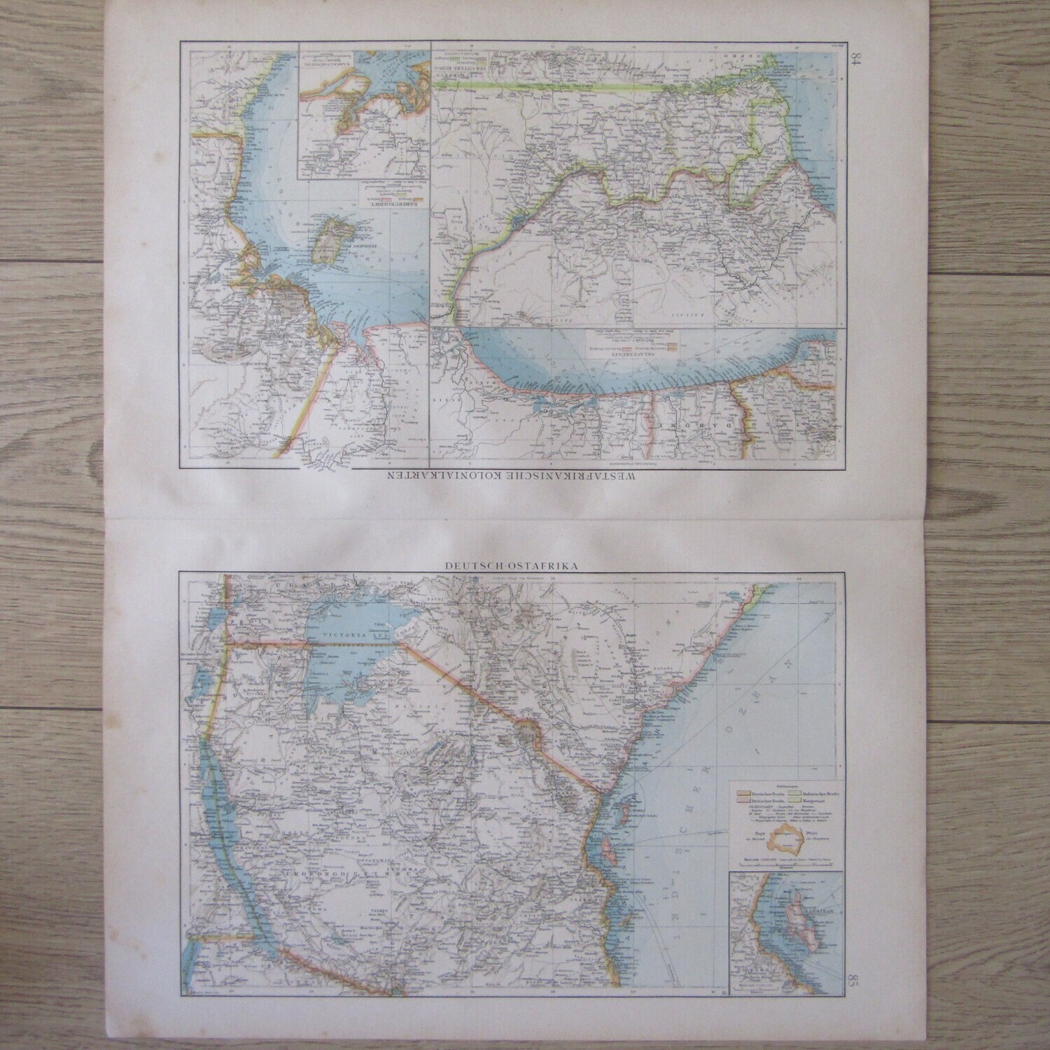 1901 Maps of German East Africa - A3 and West African colonies