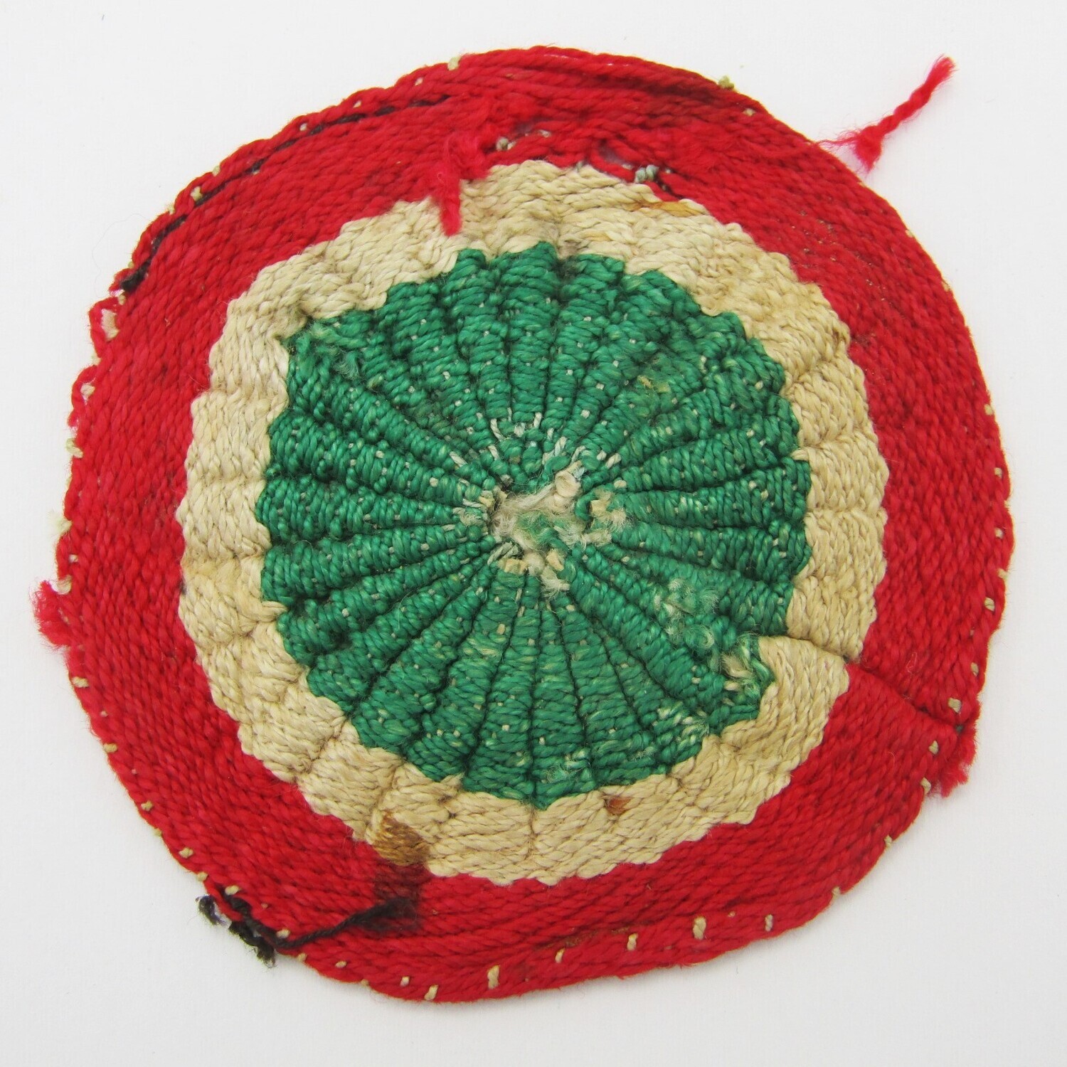 WW2 Italian pith helmet tri colour cockade