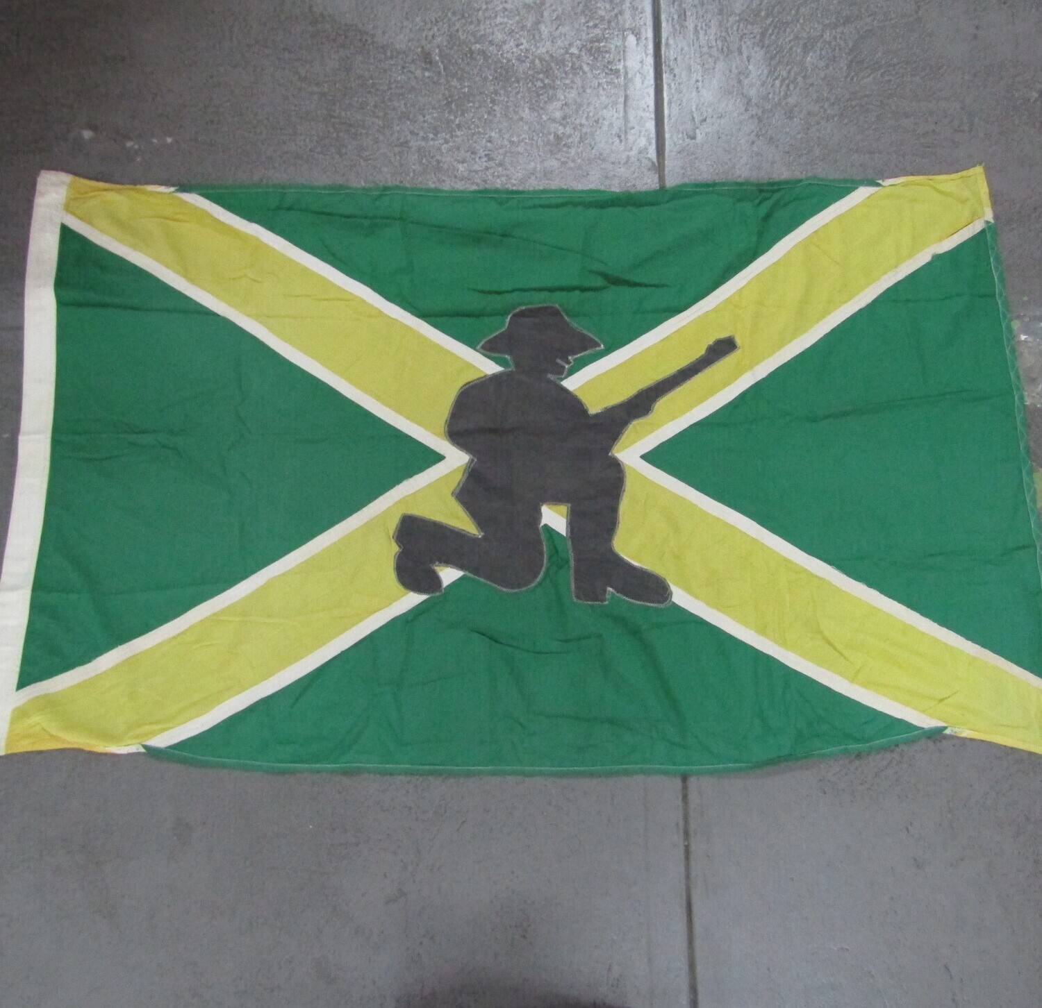 South African large commando flag with "Piet Skiet" in the middle rare ...