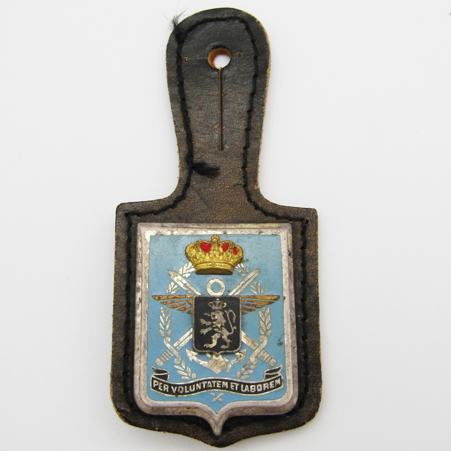 Belgium Royal Military school fob flash badge