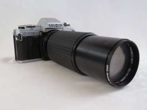 X-370 Minolta camera with Auto zoom CPC Phase 2 CCT 75-300mm Macro 1:5 ...