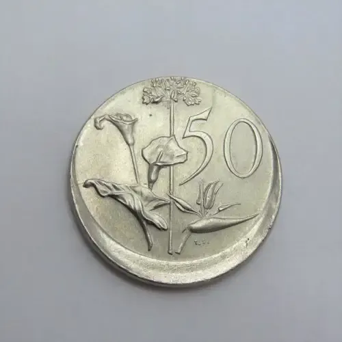 1990 South Africa error 50 cent - Misstruck