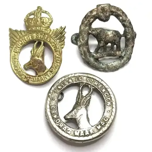 Lot of 3 WW2 sand cast copies military badges