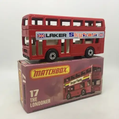 1981 Matchbox 75 series #17-c London bus Laker Skytrain - mint boxed