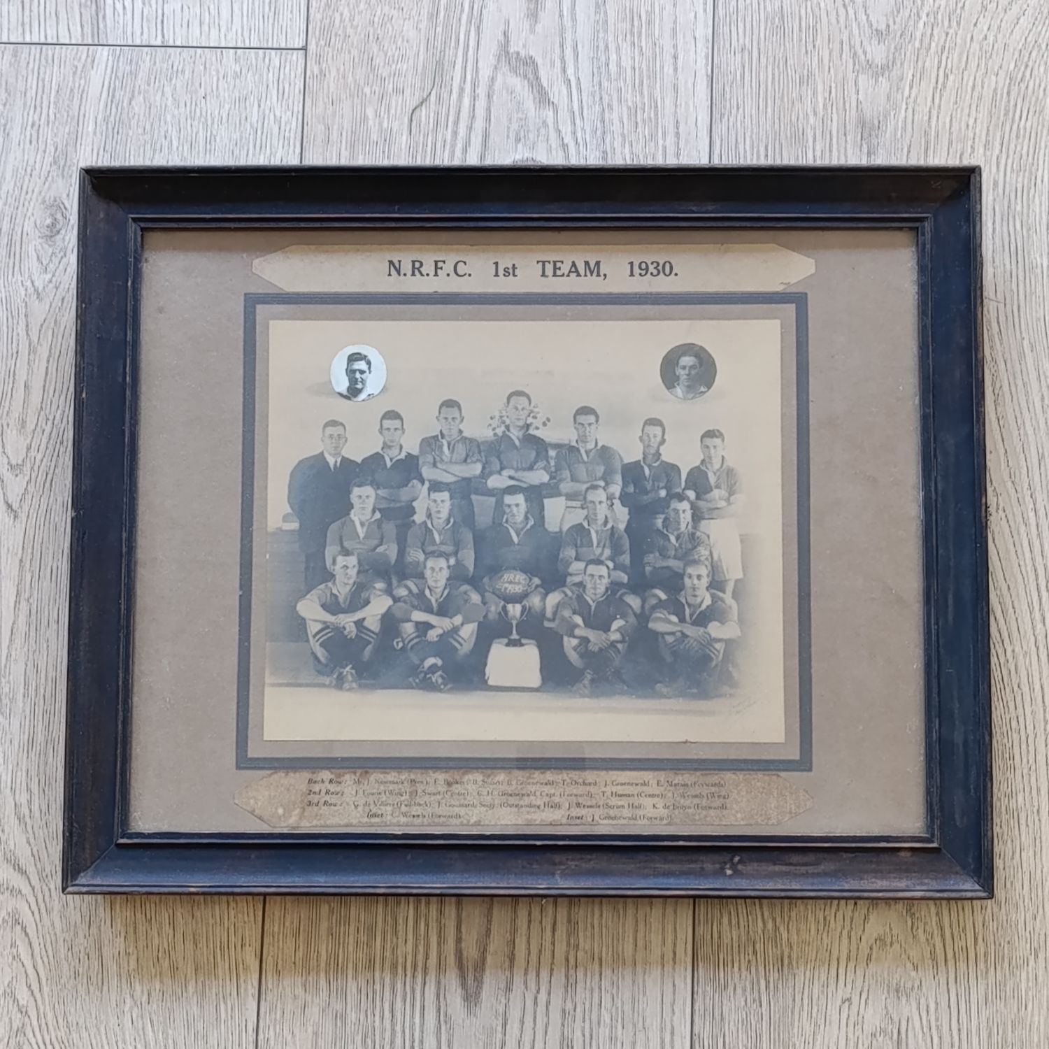1930 Napier Rugby Football club 1st team photo with names