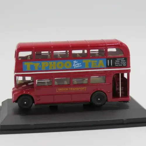 Oxford London Bus `Typhoo tea` die-cast model in case
