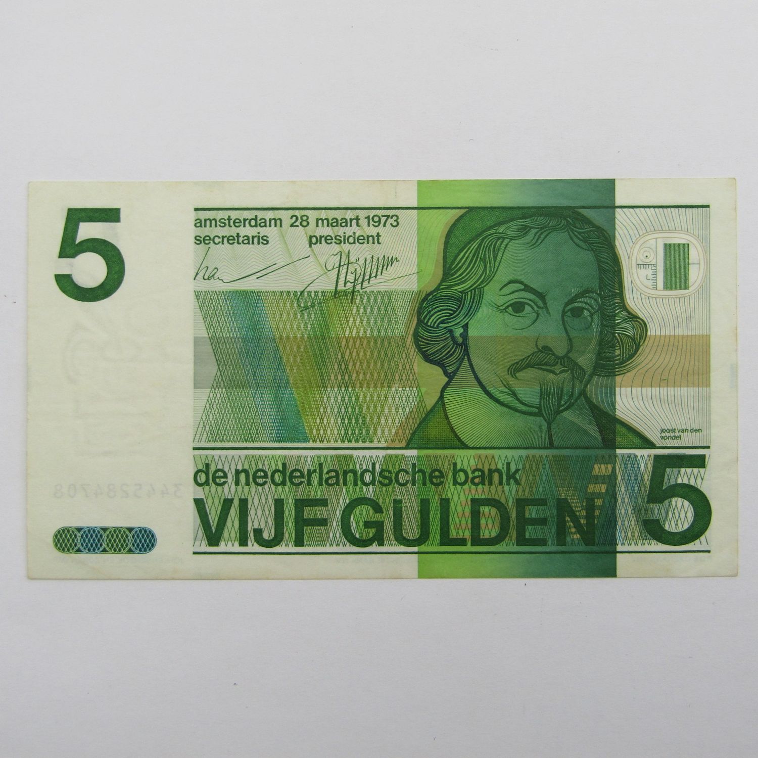 Netherlands 5 Gulden banknote 1973 - Uncirculated