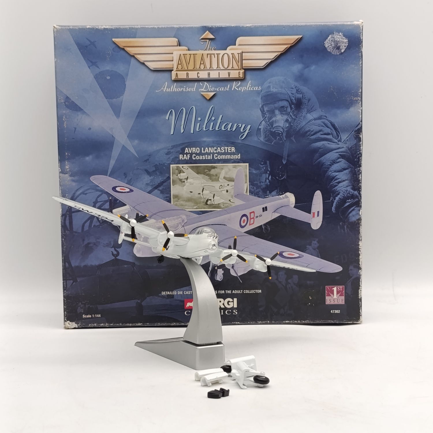 Corgi Avro Lancaster die-cast model plane in box - scale 1/144