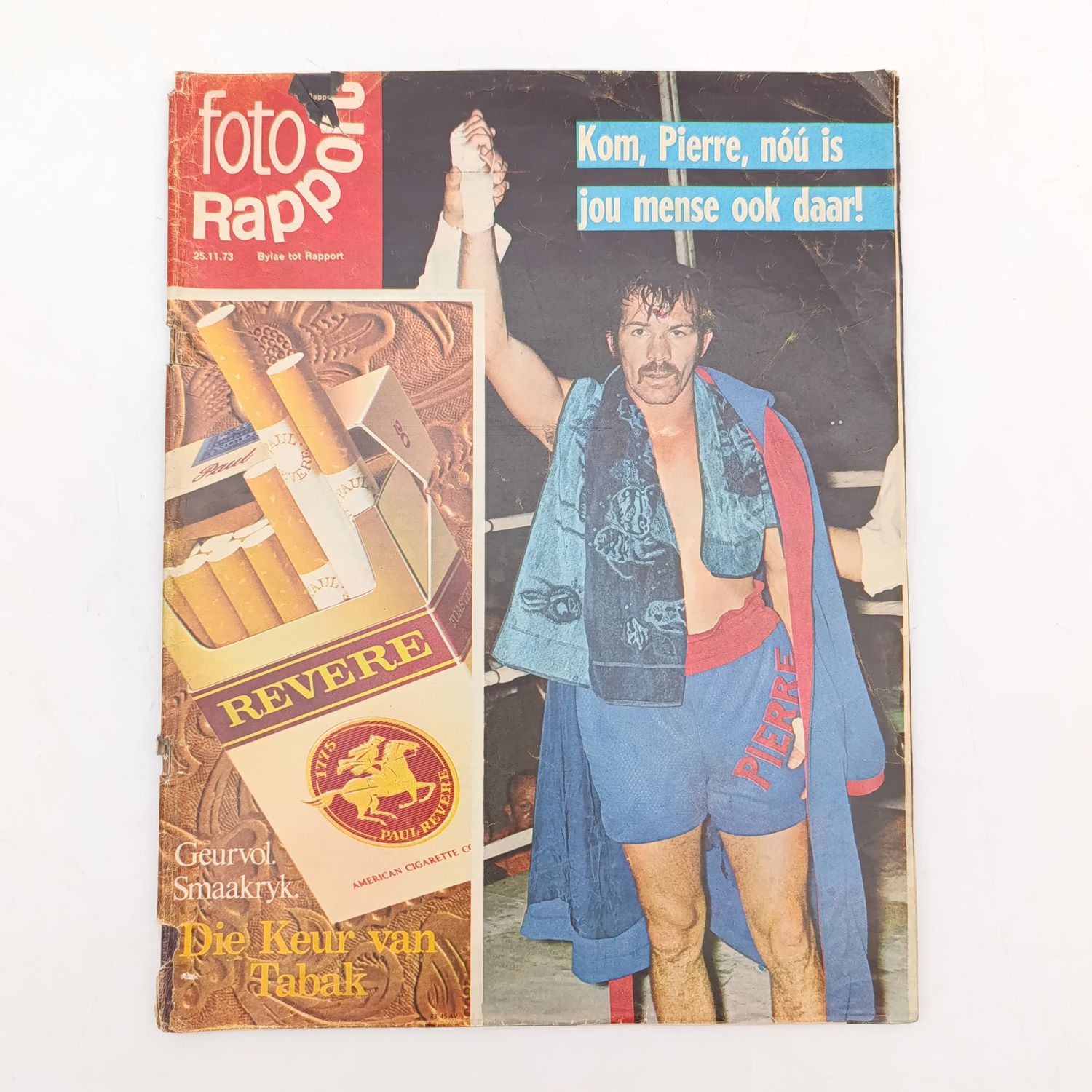 Foto Rapport magazine - Pierre Fourie boxer - 25 November 1973