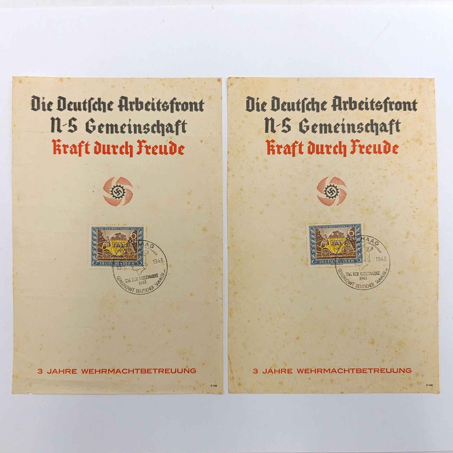 WW2 Nazi Pamphlet with 1943 German Stamp cancelled