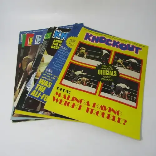 Knockout Magazine Boxing South Africa 1975 - Lot of 10 magazines