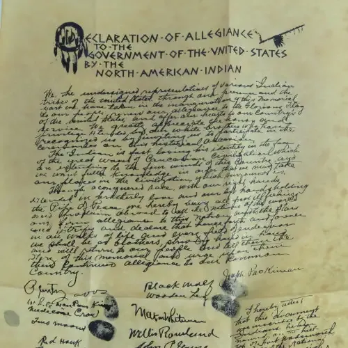 Indian Oath of Allegiance 1913 - No.206 Authentic replica on Antiqued ...