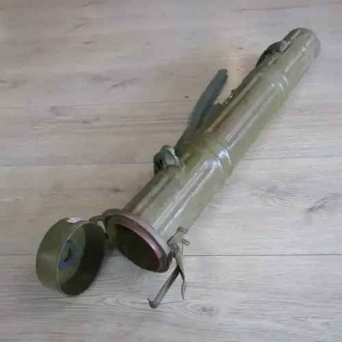 Chinese Recoilless projectile tin holder - used in Angola during border ...