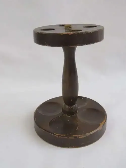 Vintage wooden smoking pipe stand - Missing top