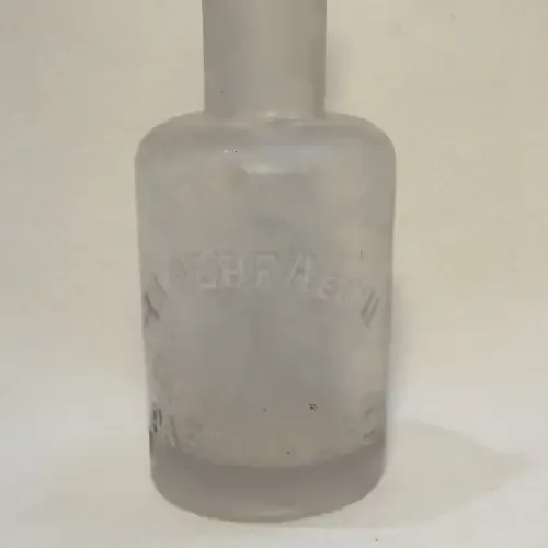 Antique glass perfume bottle LA PEBRA