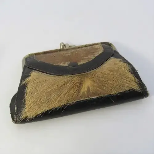 Vintage leather purse from deer skin