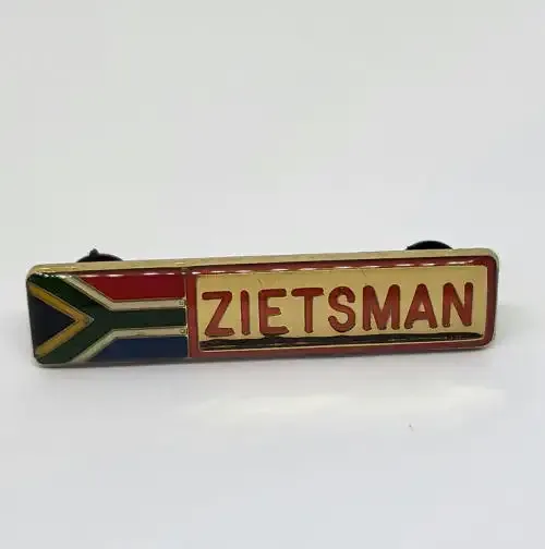 South African Army Zietsman name badge