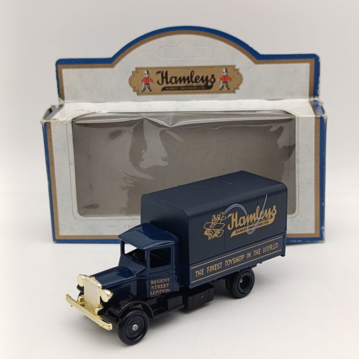 Lledo 1934 Mack Hamleys Canvas back delivery truck model in box