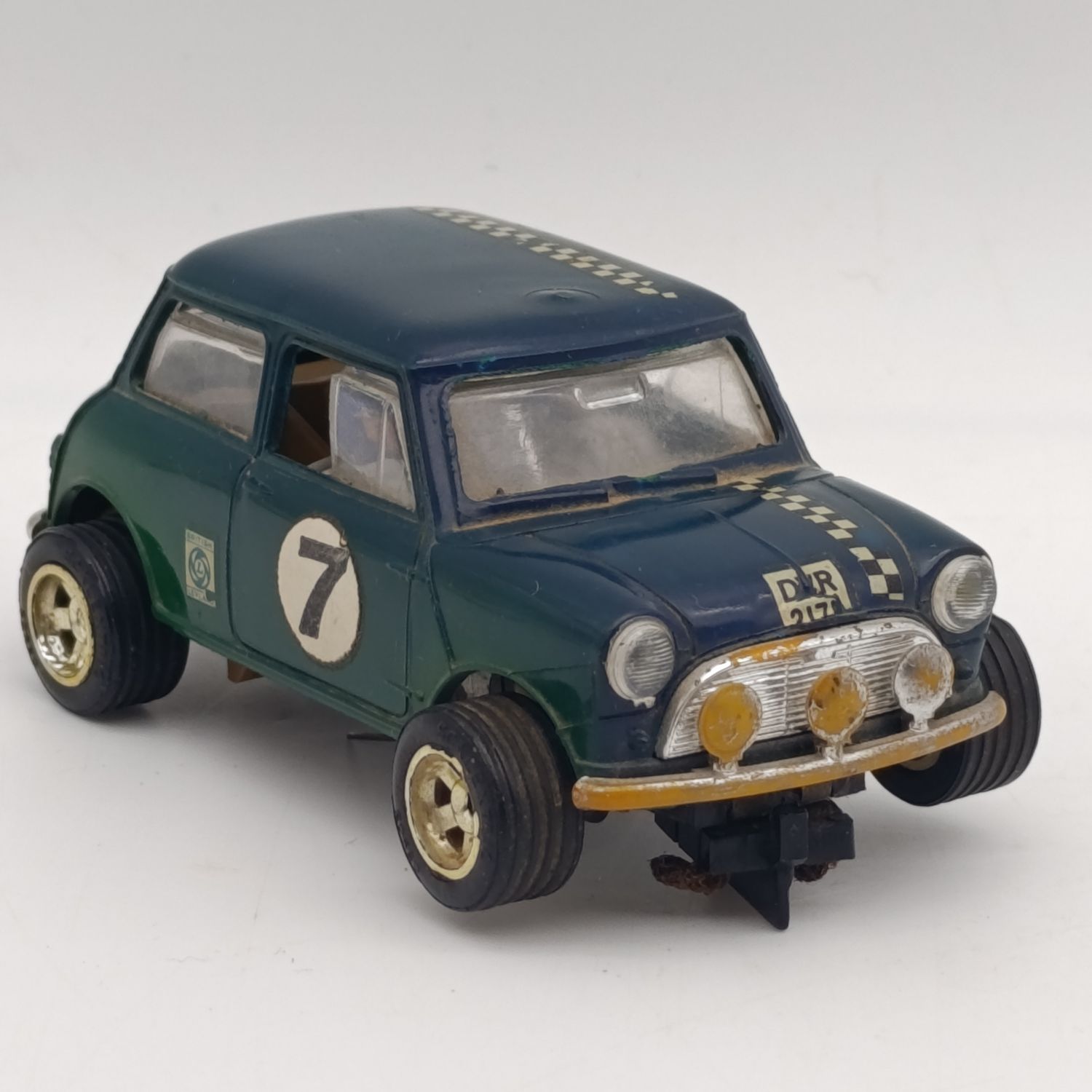 Vintage Scalextric Rally Mini Cooper C.7 slot car model