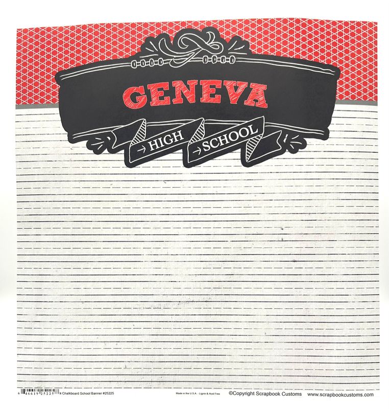 SC Geneva Banner Individual Cardstock Sheet